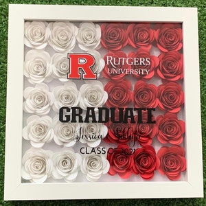 Graduation Paperflower Shadow Box, Graduation Keepsake, Graduation ...