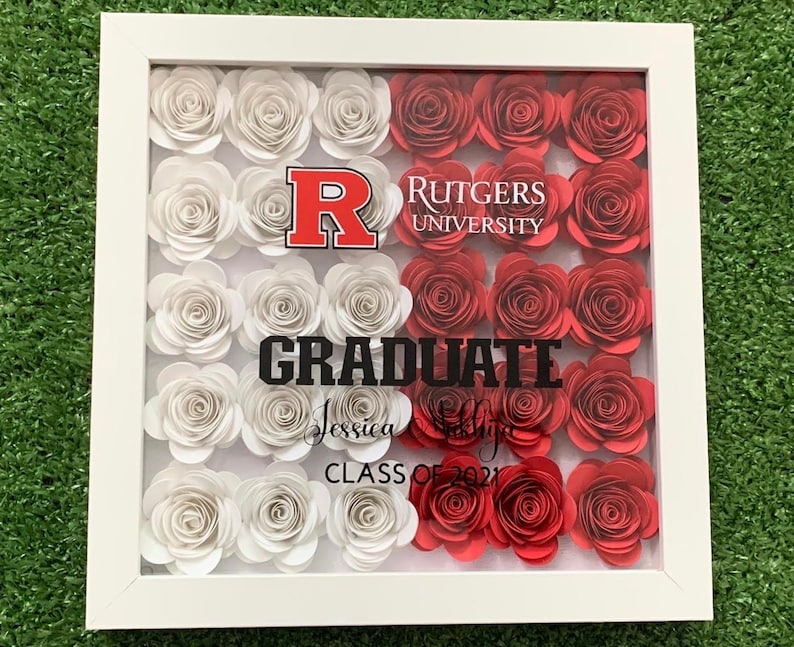 Graduation Paperflower Shadow Box, Graduation Keepsake, Graduation ...