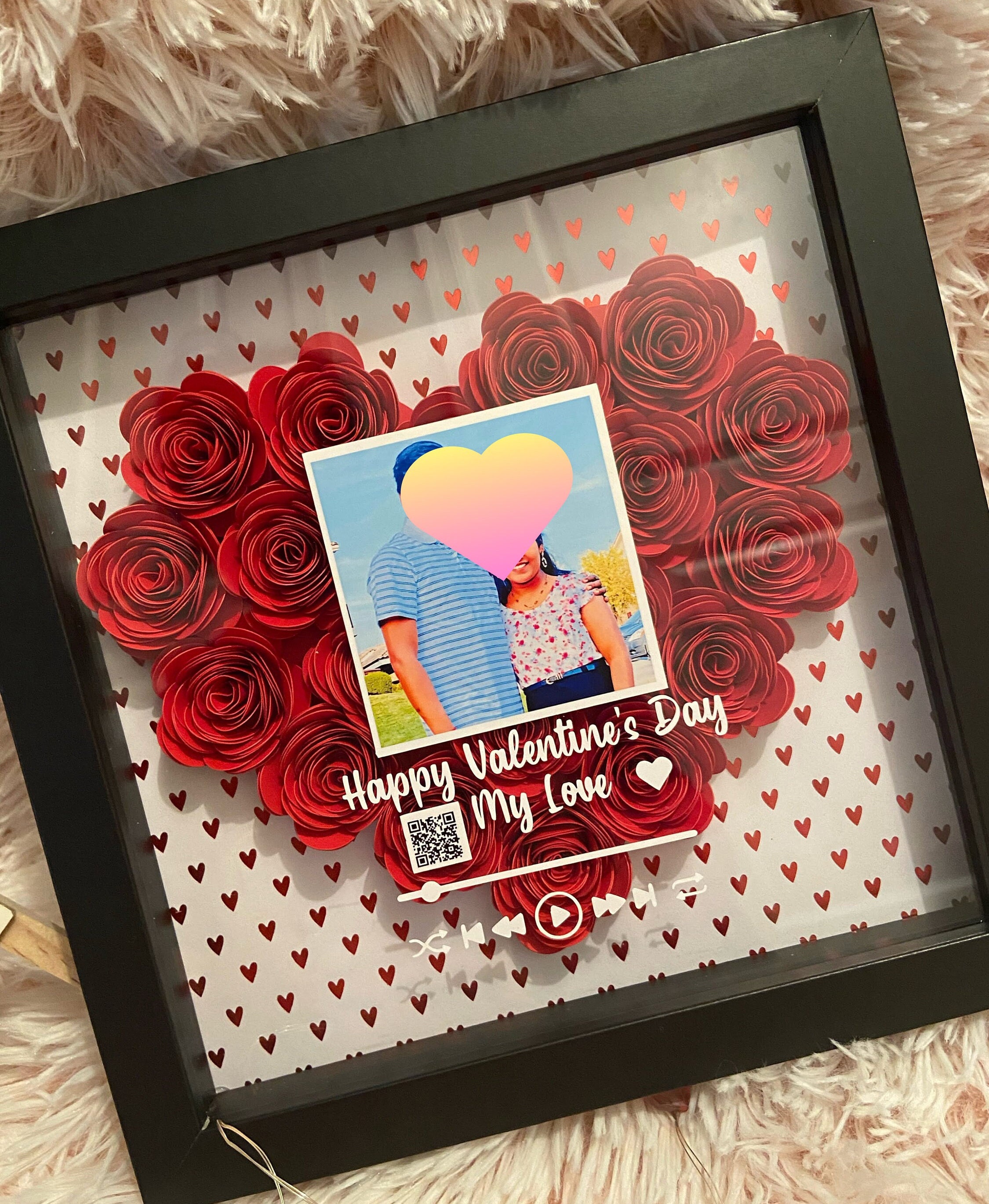 Valentines Shadow Box Custom Names / Songs - Etsy