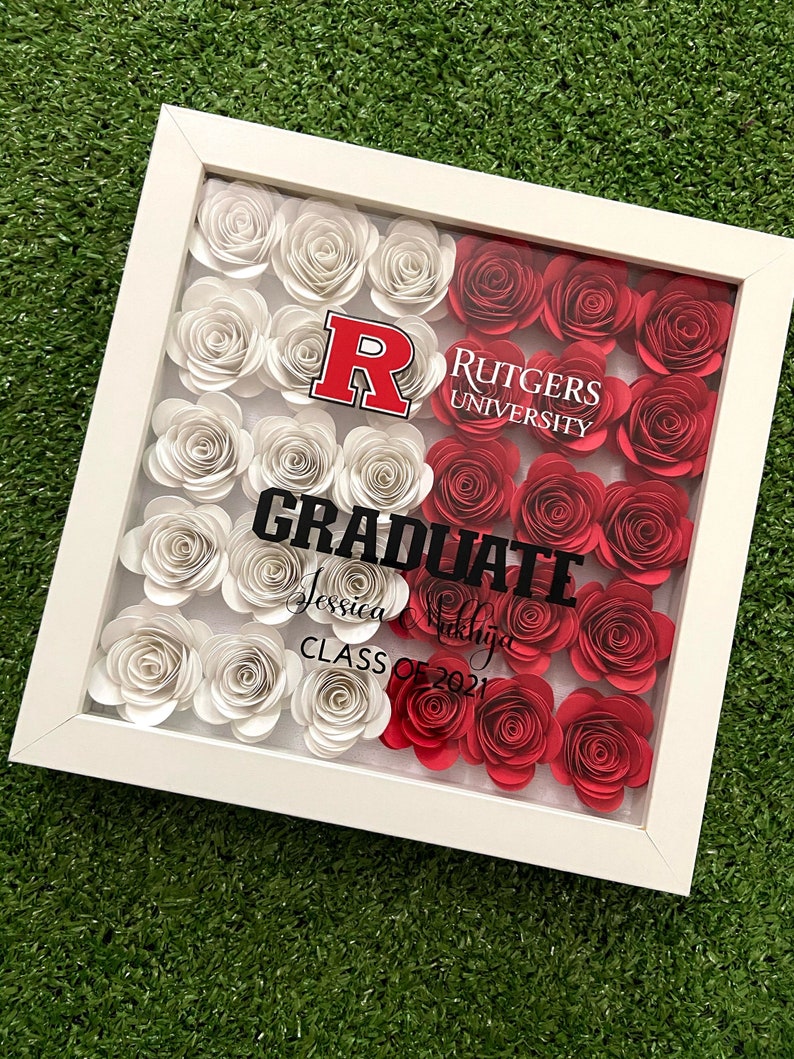 Graduation Paperflower Shadow Box, Graduation Keepsake, Graduation ...