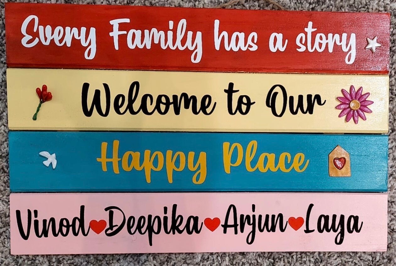 Welcome Family Sign, Name Boards, Family Name Boards, Entryway Sign ...