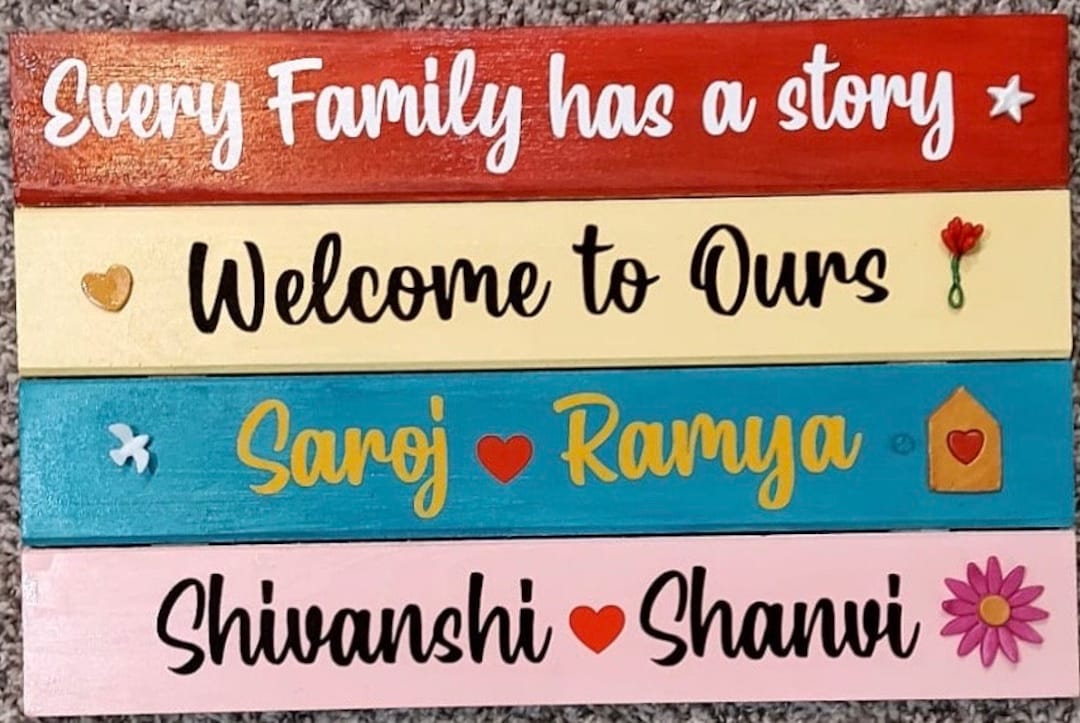 Welcome Family Sign, Name Boards, Family Name Boards, Entryway Sign ...