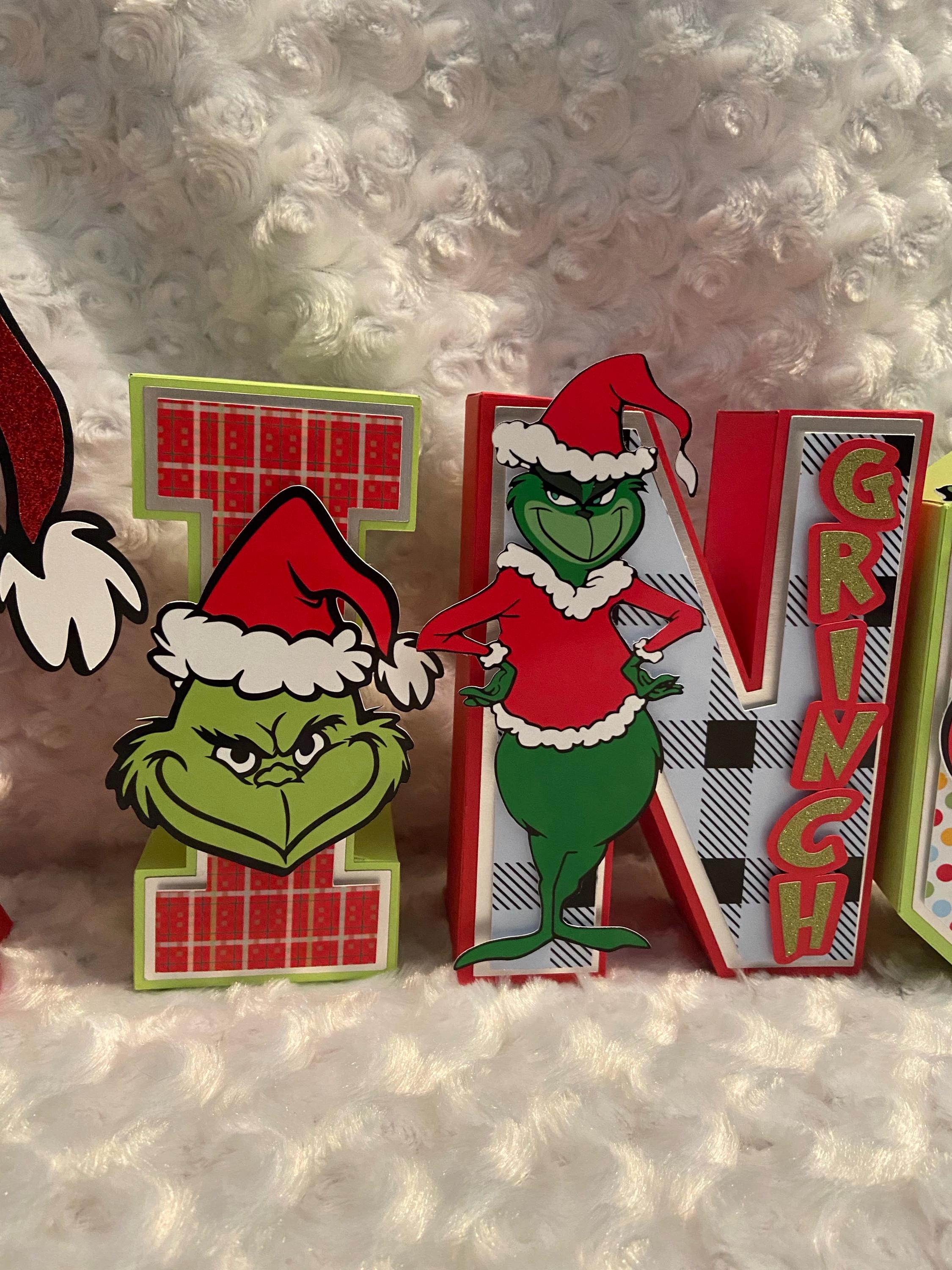 Grinch Christmas 3D Cardstock Letters: Holiday Table Decor - Etsy