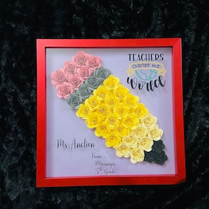 Teacher Shadow Box, Teacher Gifts, Teacher Appreciation Gifts, Pencil ...