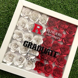 Graduation Paperflower Shadow Box, Graduation Keepsake, Graduation ...