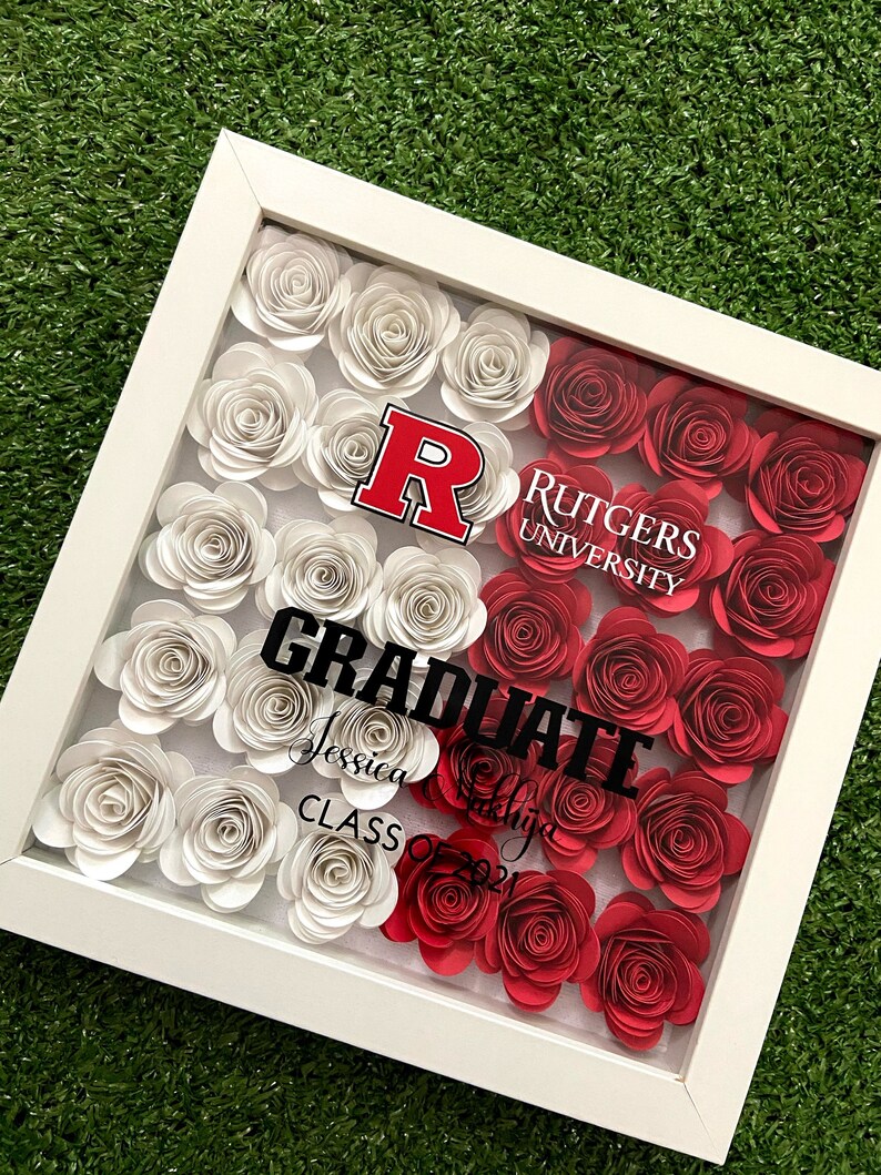 Graduation Paperflower Shadow Box, Graduation Keepsake, Graduation ...