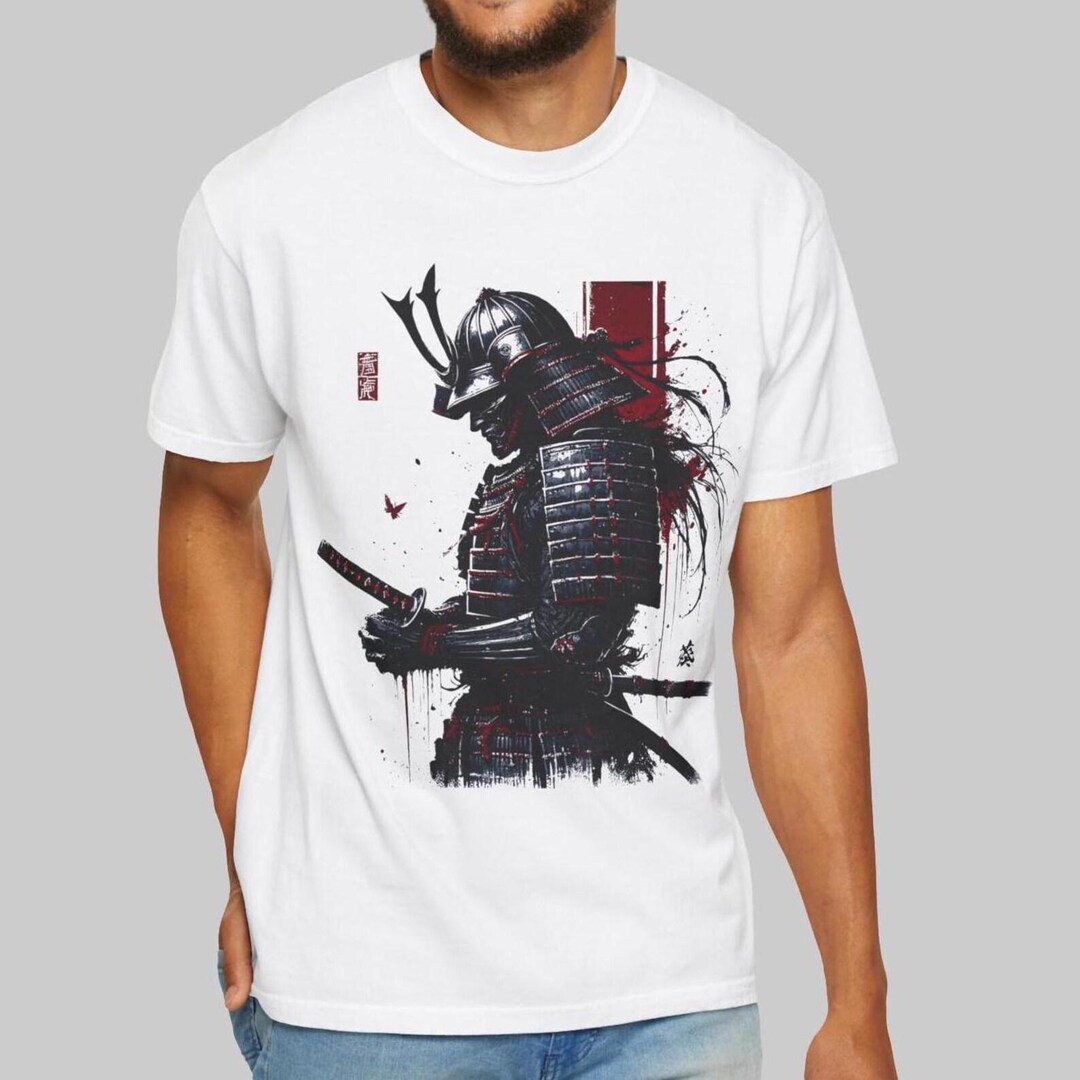 Samurai Warrior T-shirt: Japanese Katana Armor Ink Art Streetwear - Etsy