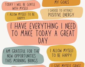 Daily Affirmations Poster - Etsy