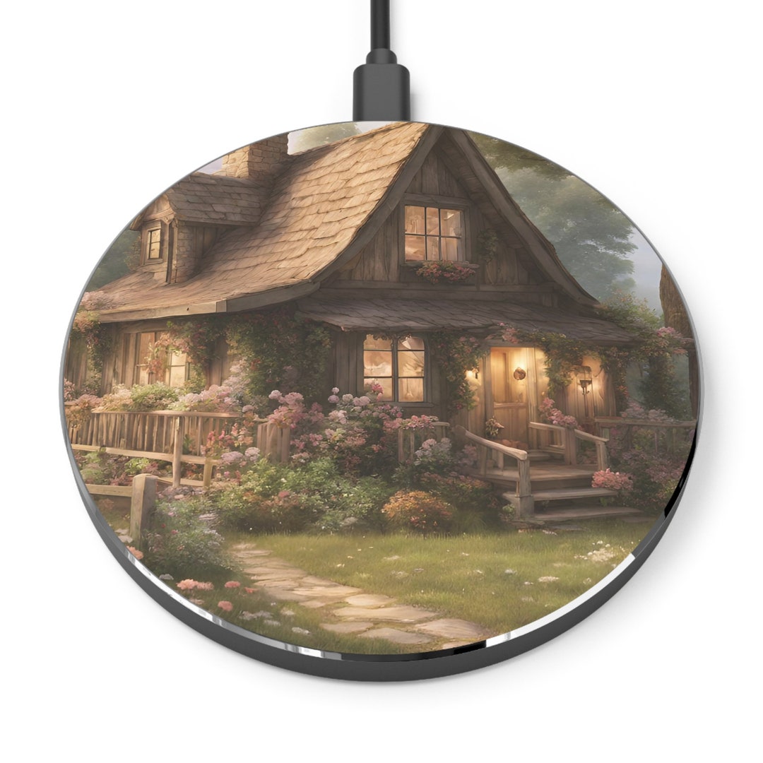 Small Cabin Cottagecore Wireless Charger - Etsy