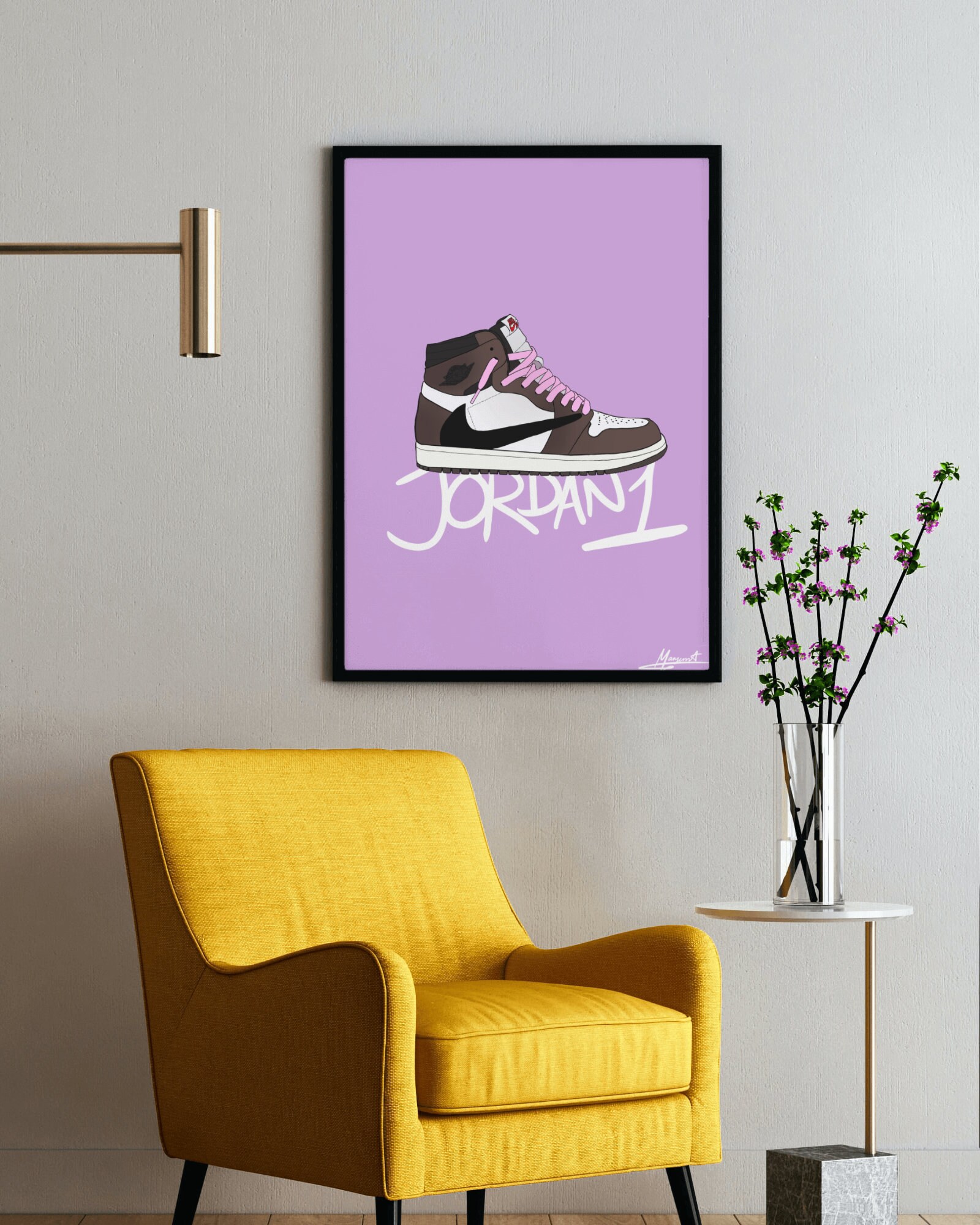 Travis Scott X Air Jordan 1 Retro Poster - Etsy