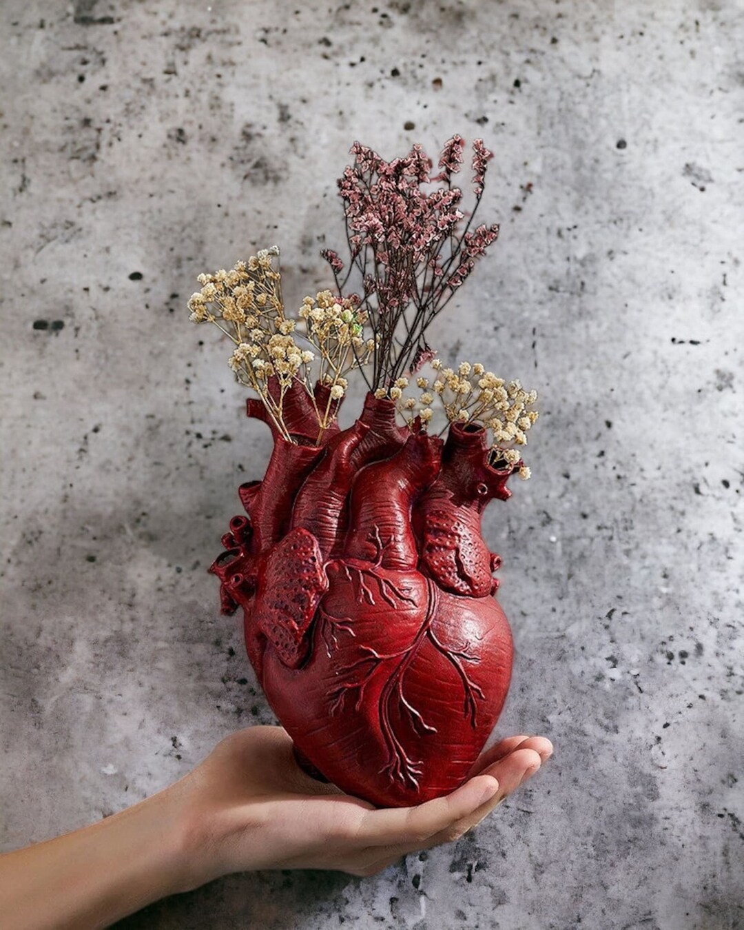 Anatomical Heart Shaped Vase Heart Vase, Nordic Heart Flower Pot ...