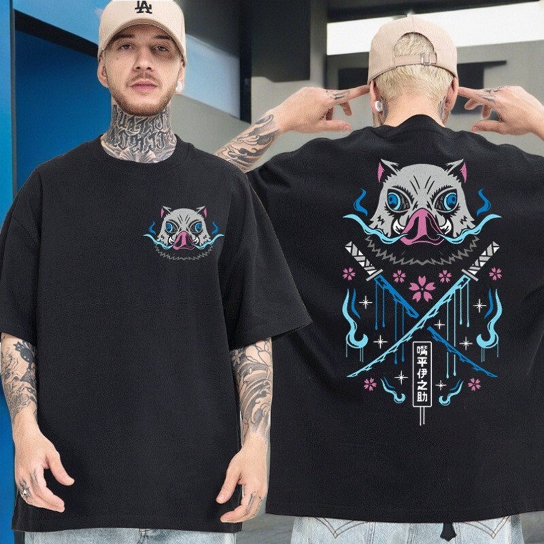 2024 Inosuke Demon Shirt, 90s Slayer Style, Inosuke, Demon Slaye ...