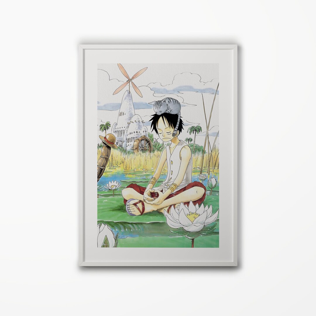 Luffy Meditating One Piece Wall Art / Poster - Etsy