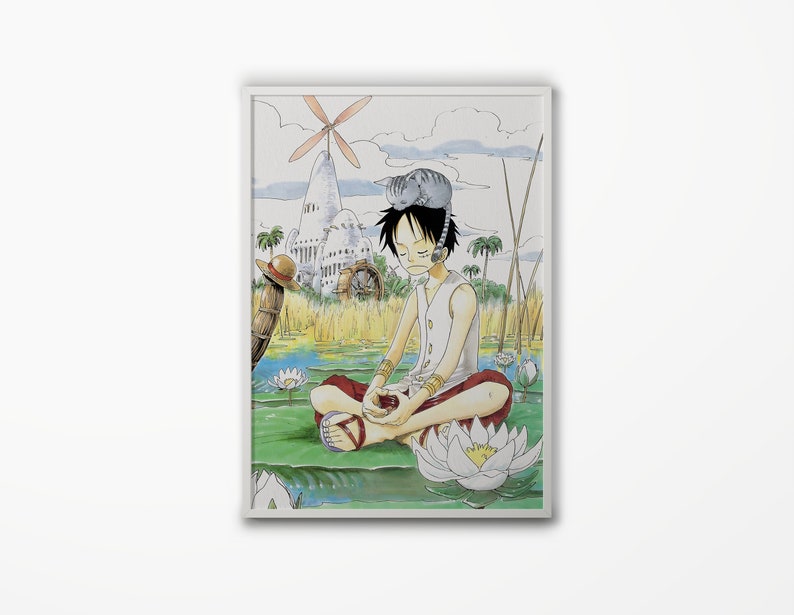 Mindfulness Luffy One Piece Wall Art / Poster - Etsy