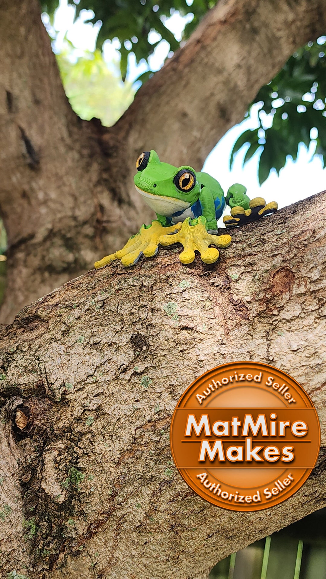 Articulated Colorful Tree Frog Painted - Etsy