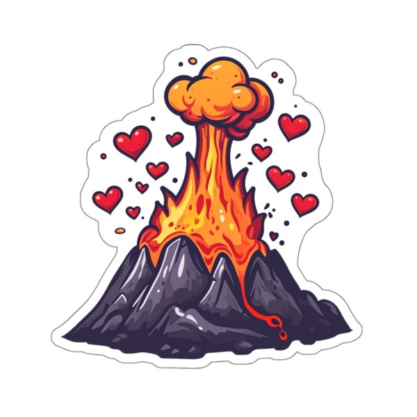 Volcano Sticker - Etsy