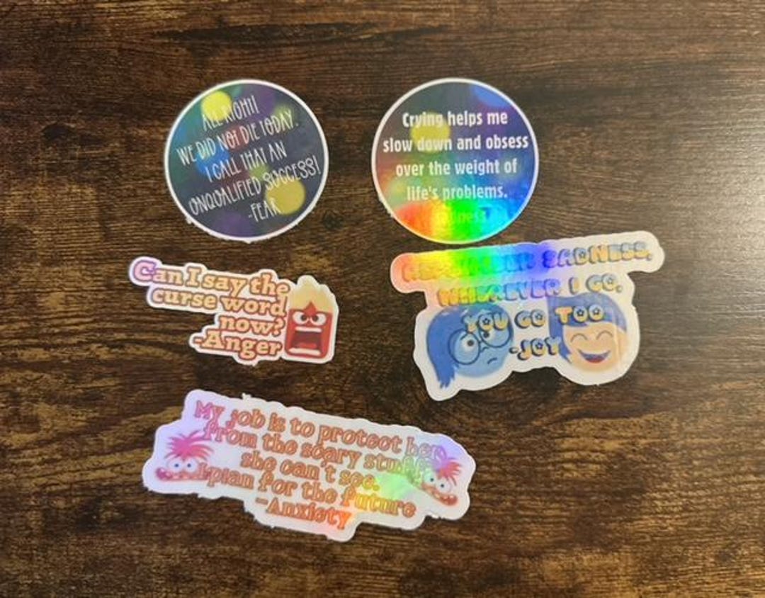 Inside Out Sticker Pack, Inside Out 2 Quotes, Water Bottle Stickers - Etsy