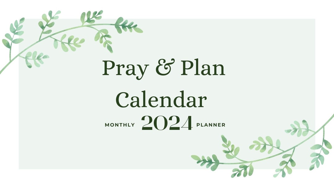 2024 Yearly Christian Calendar faith Based - Etsy