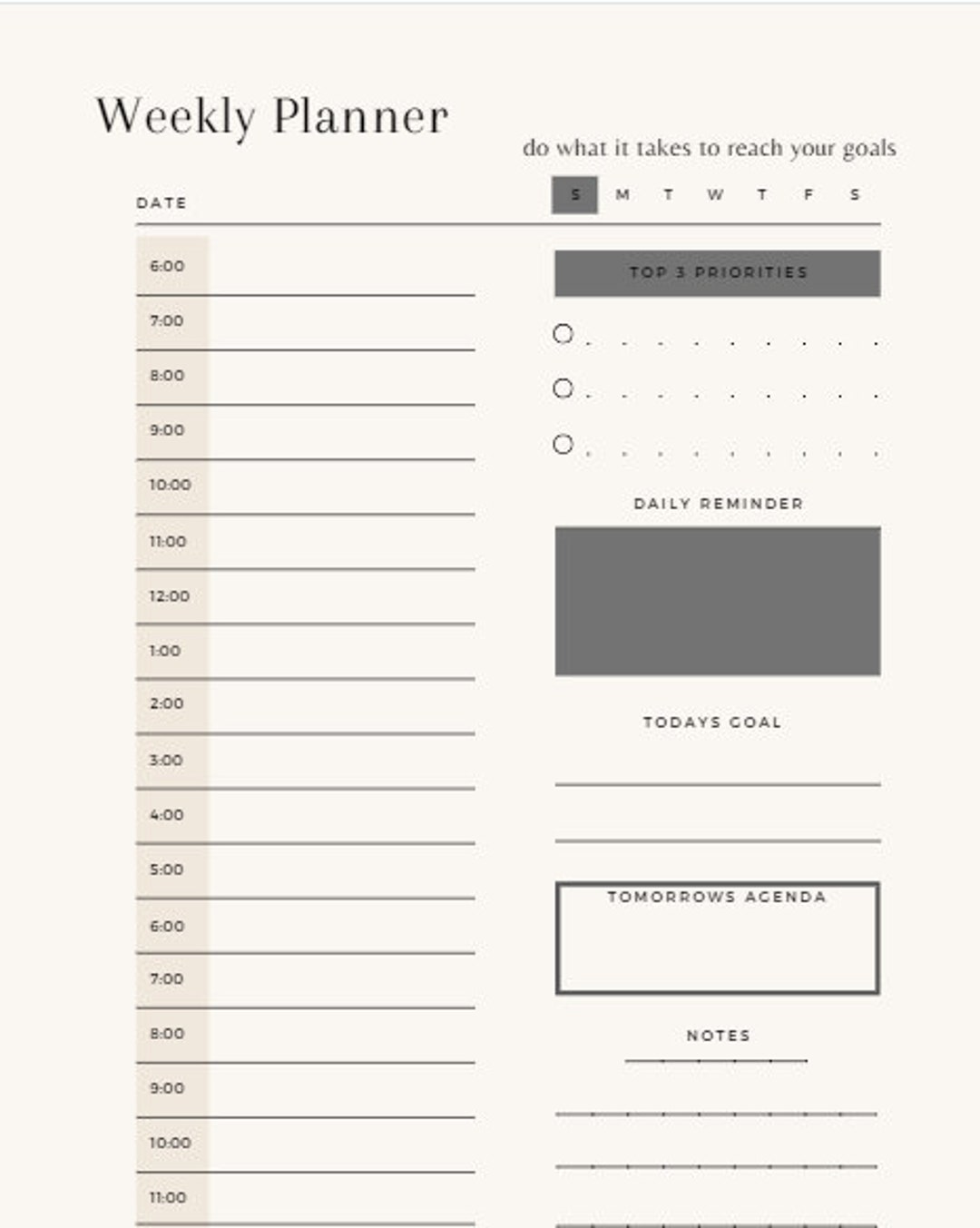 Weekly Planner to Help You Stay Organized - Etsy