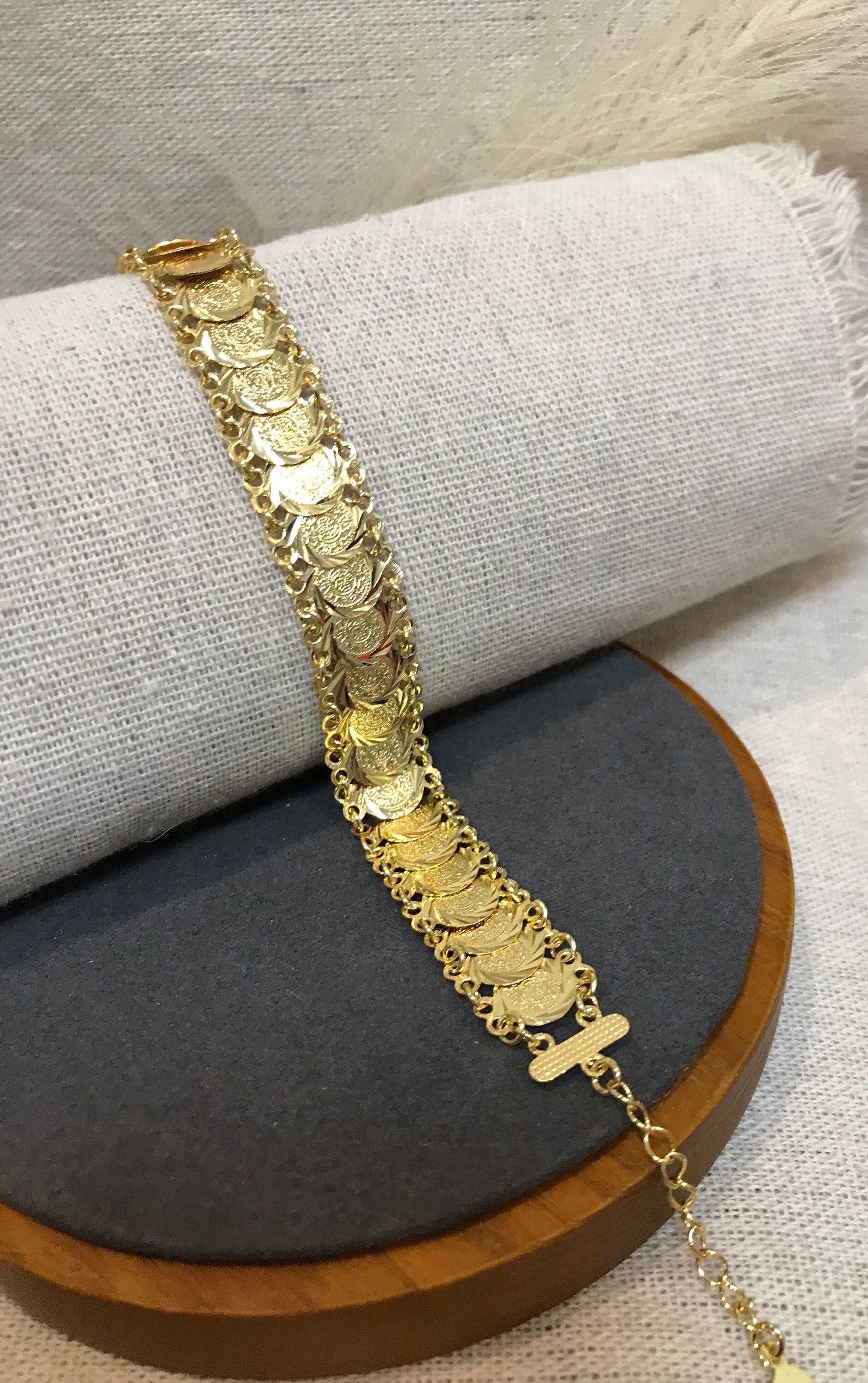 Coin Bracelet, Attached Lira Bracelet, Ancient Coin Jewelry Bracelet ...