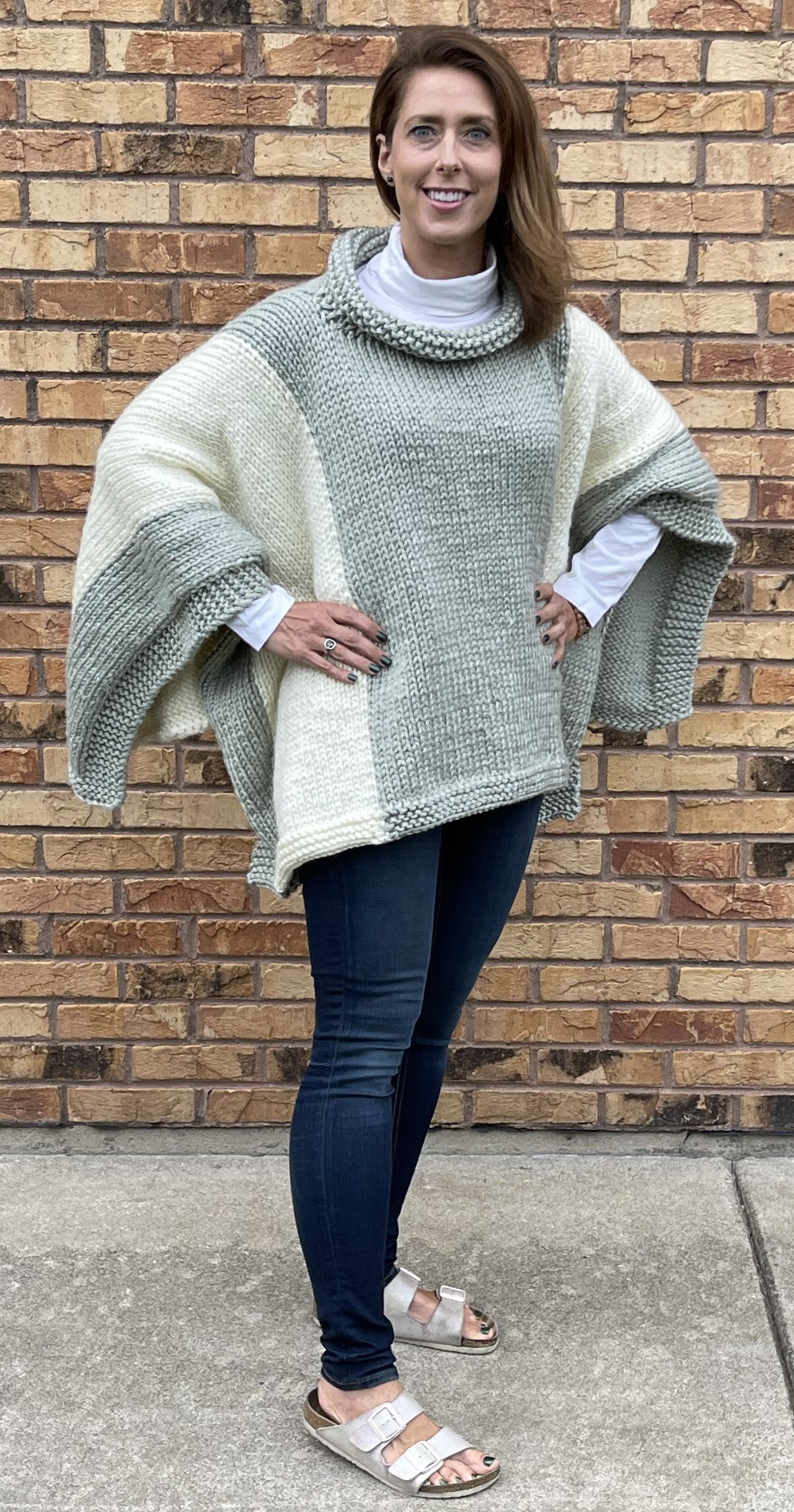 5 Strand Poncho Knit Pattern - Etsy