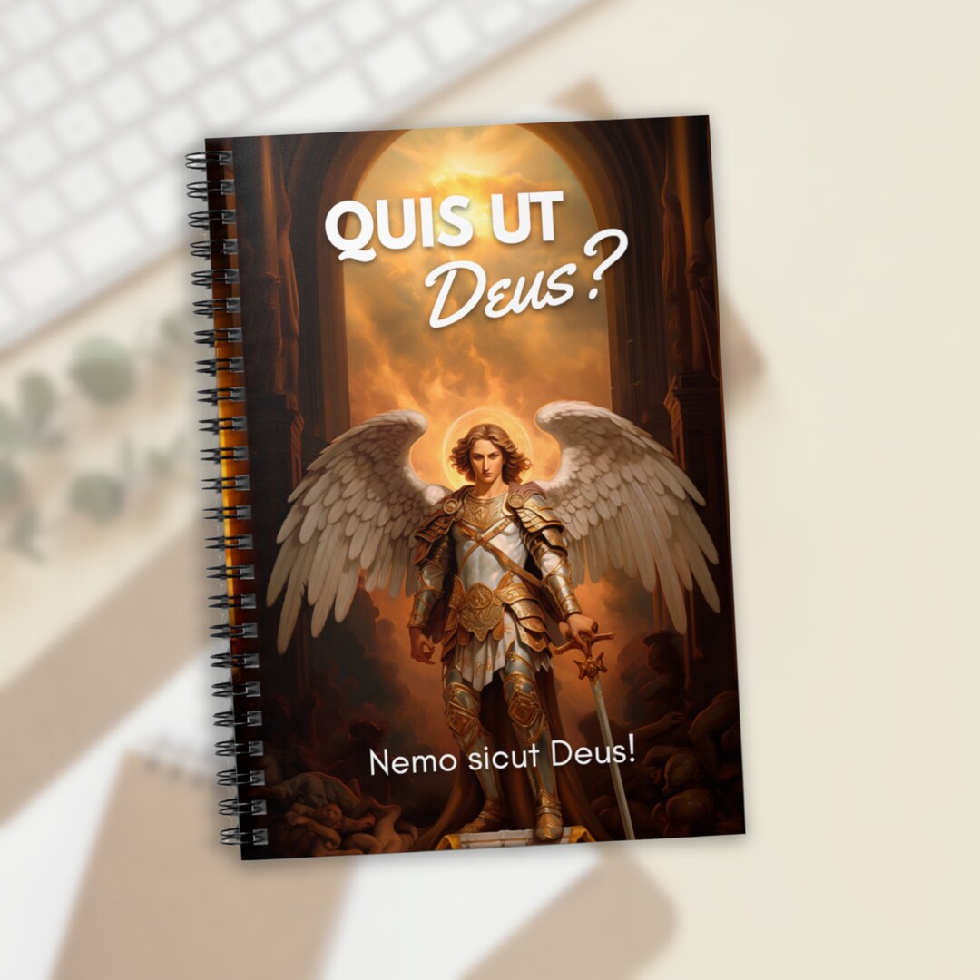 Saint Michael Archangel Spiral Notebook ruled Line Catholic Notebook ...