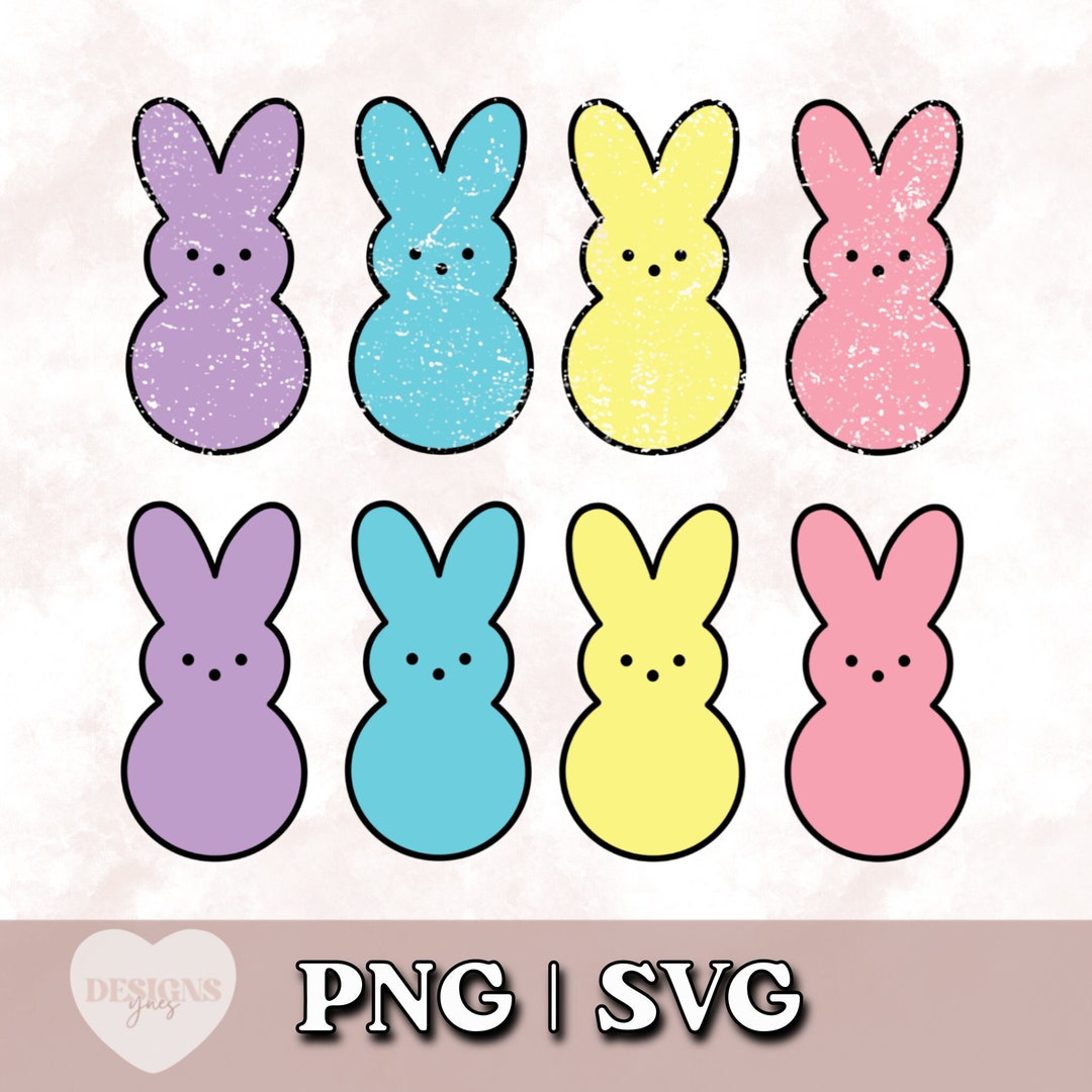 Peeps PNG Retro Easter Vibes SVG Easter Bunny Peeps Svg Trendy ...