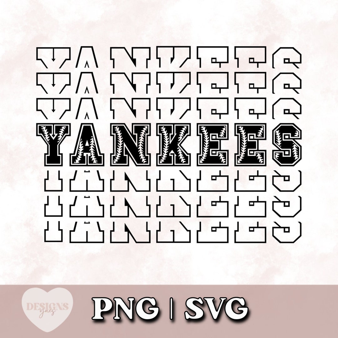 Yankees SVG New York Baseball Mom Png Trendy Varsity Stacked Yankees ...