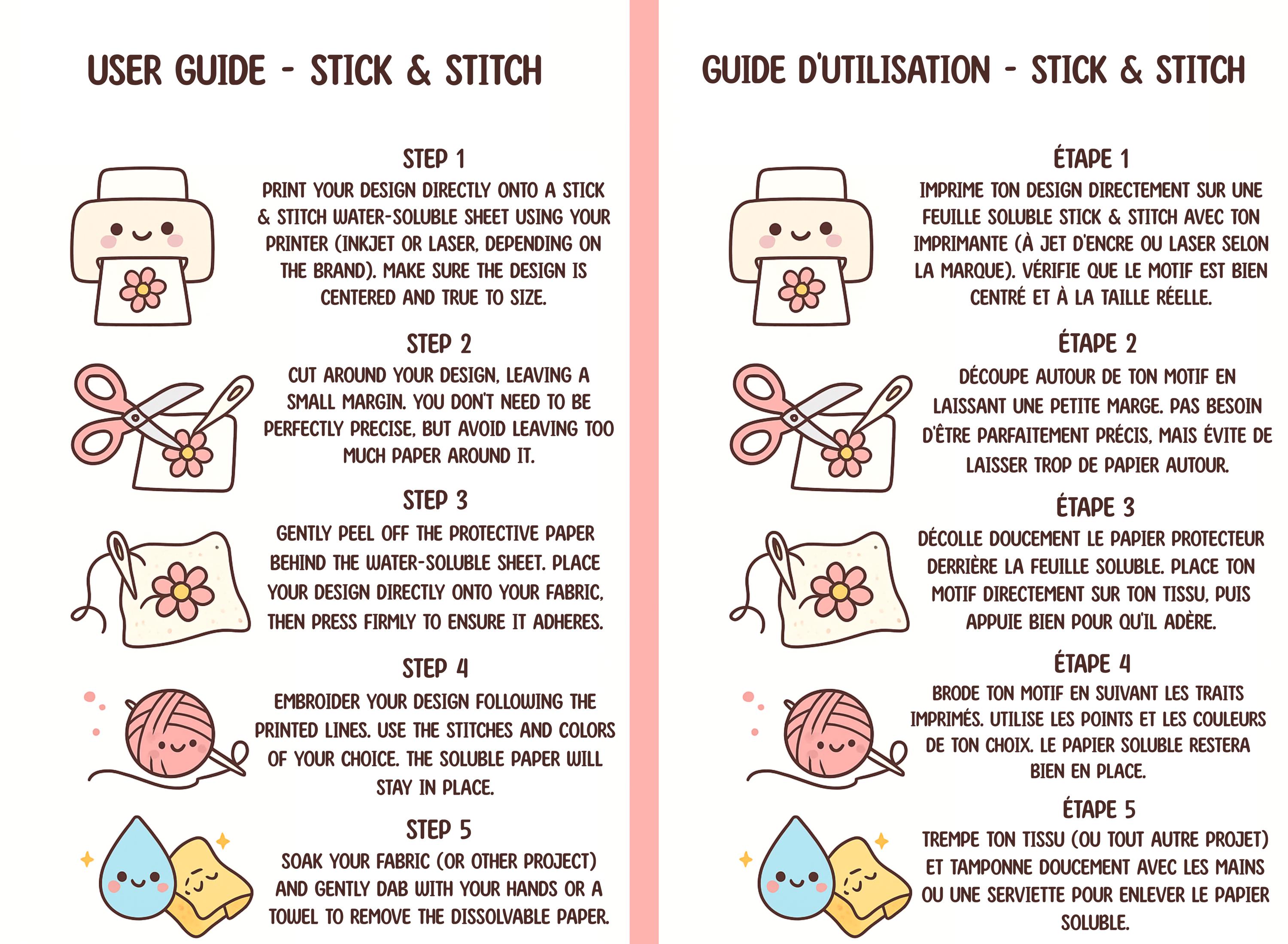 Cats Embroidery Pattern: Stick and Stitch Template (PDF Download) - Etsy