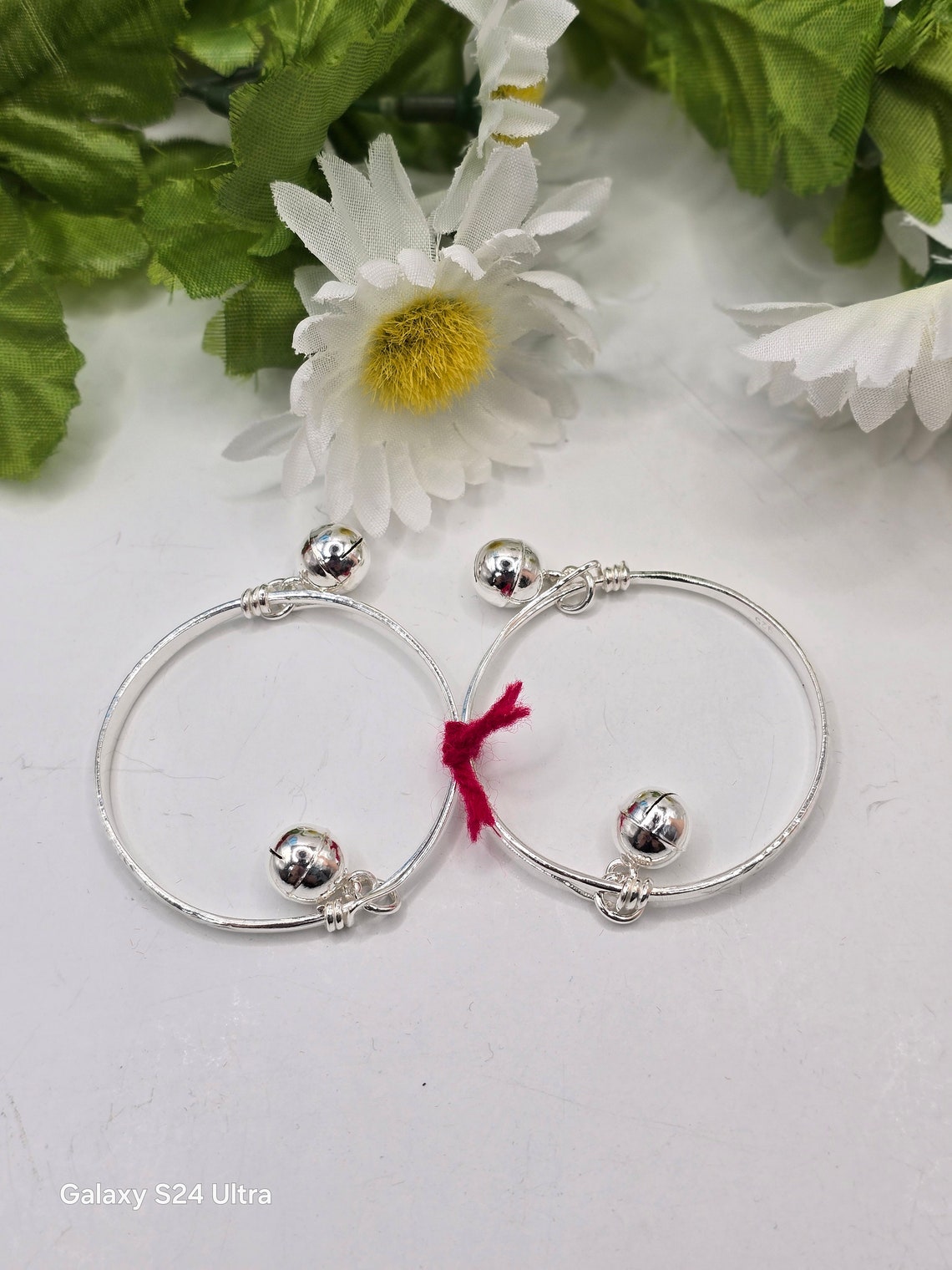 Thai Silver 92.5 Babies Bangles With Bells - Etsy
