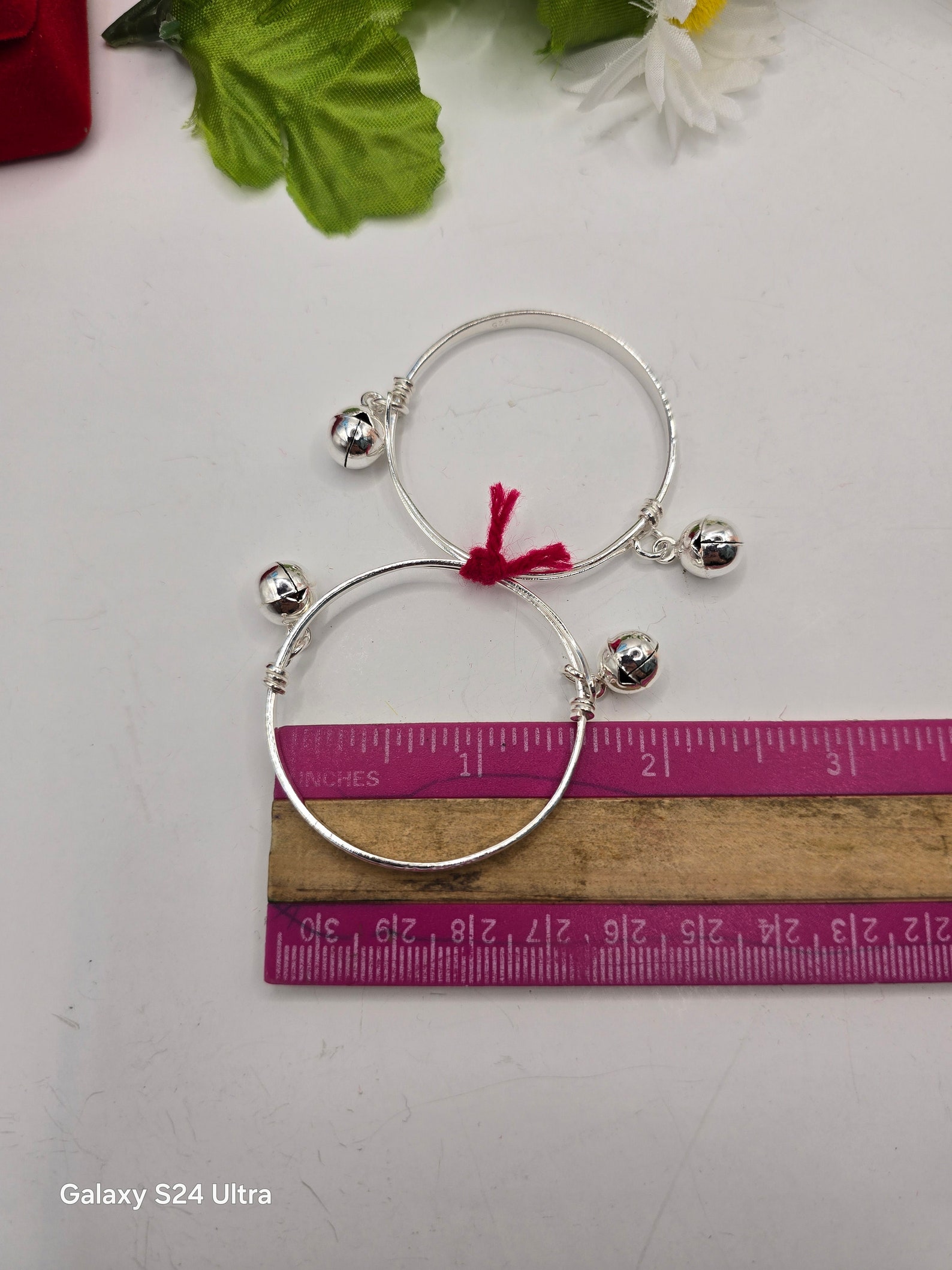 Thai Silver 92.5 Babies Bangles With Bells - Etsy