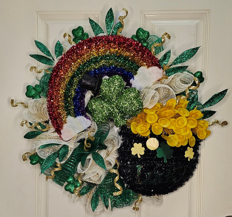 St.patricks Day Door Wreath, St. Patty's Day - Etsy