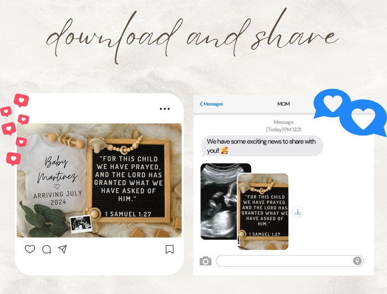 Ecclesiastes Religious Baby Announcement, Digital Pregnancy ...