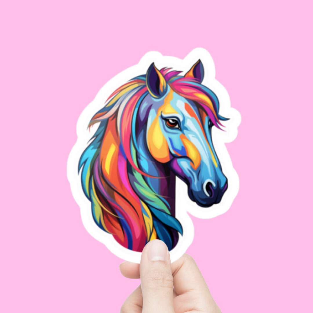 Horse Waterproof Vinyl Sticker, Water Bottle Decal, Farm Animal Sticker ...