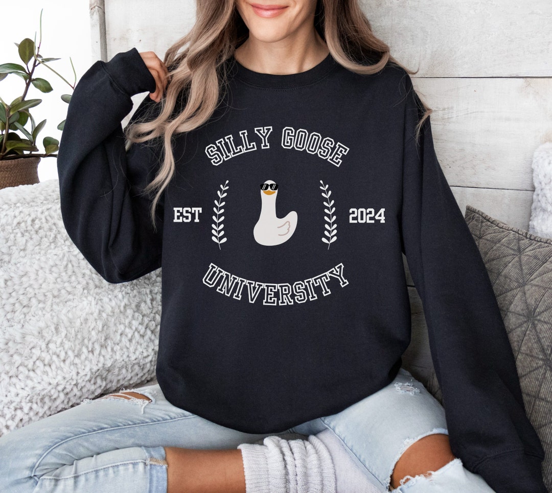 Silly Goose University Crewneck Cute Comfy Oversized Sweatshirt Tiktok ...