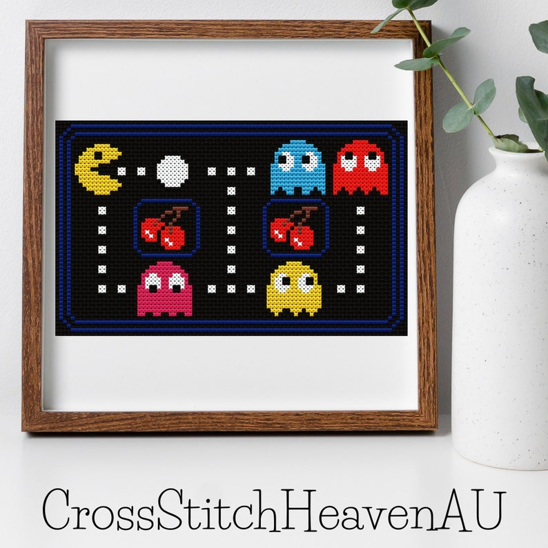 Pac-man Cross Stitch Pattern - Digital Download - Etsy