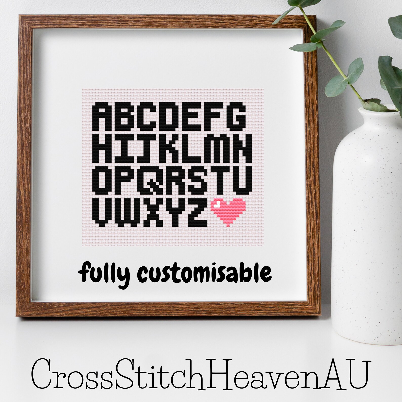 Custom Pug Name Alphabet Included Cross Stitch Pattern Instant PDF ...