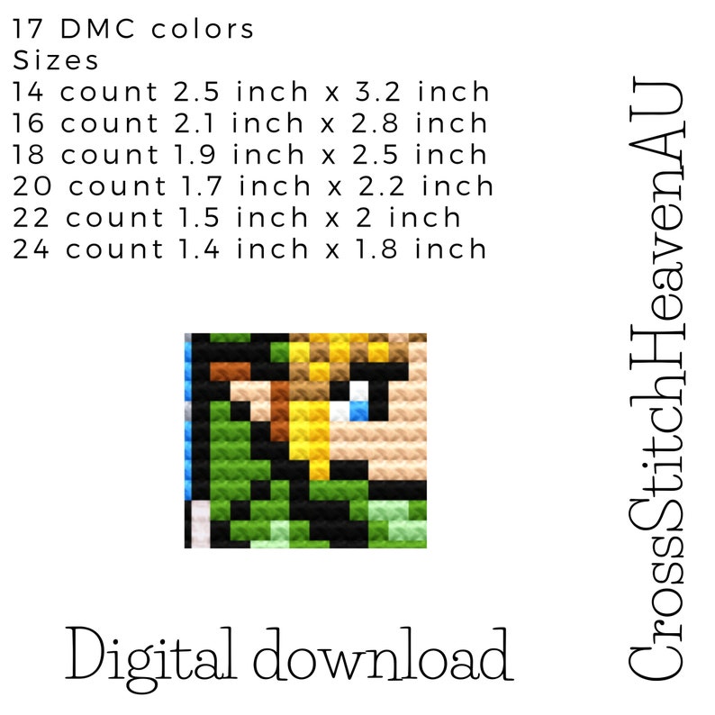 Link From Zelda Cross Stitch Pattern - Instant PDF Download - Etsy