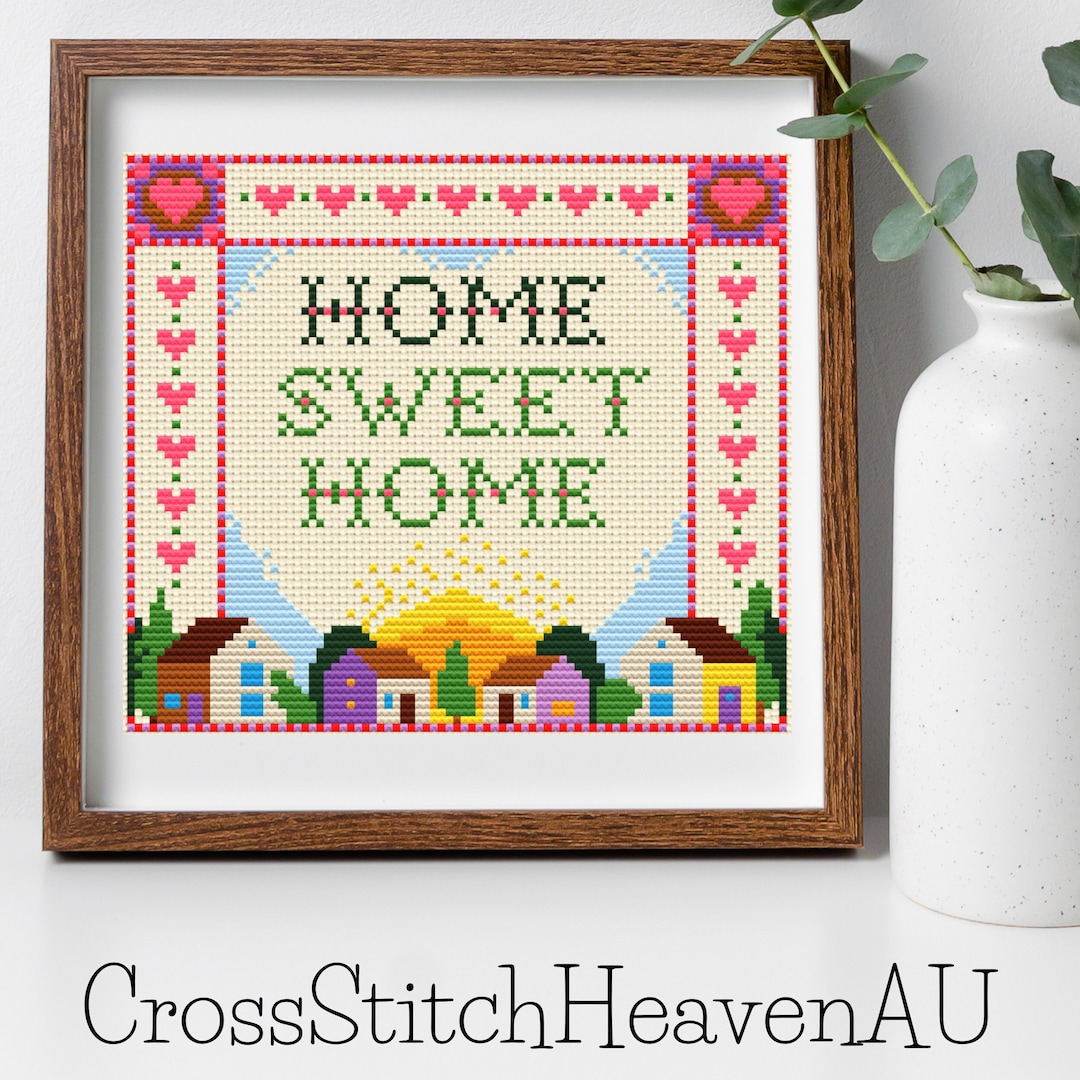 Classic "home Sweet Home" Cross Stitch Pattern - Instant PDF Download ...