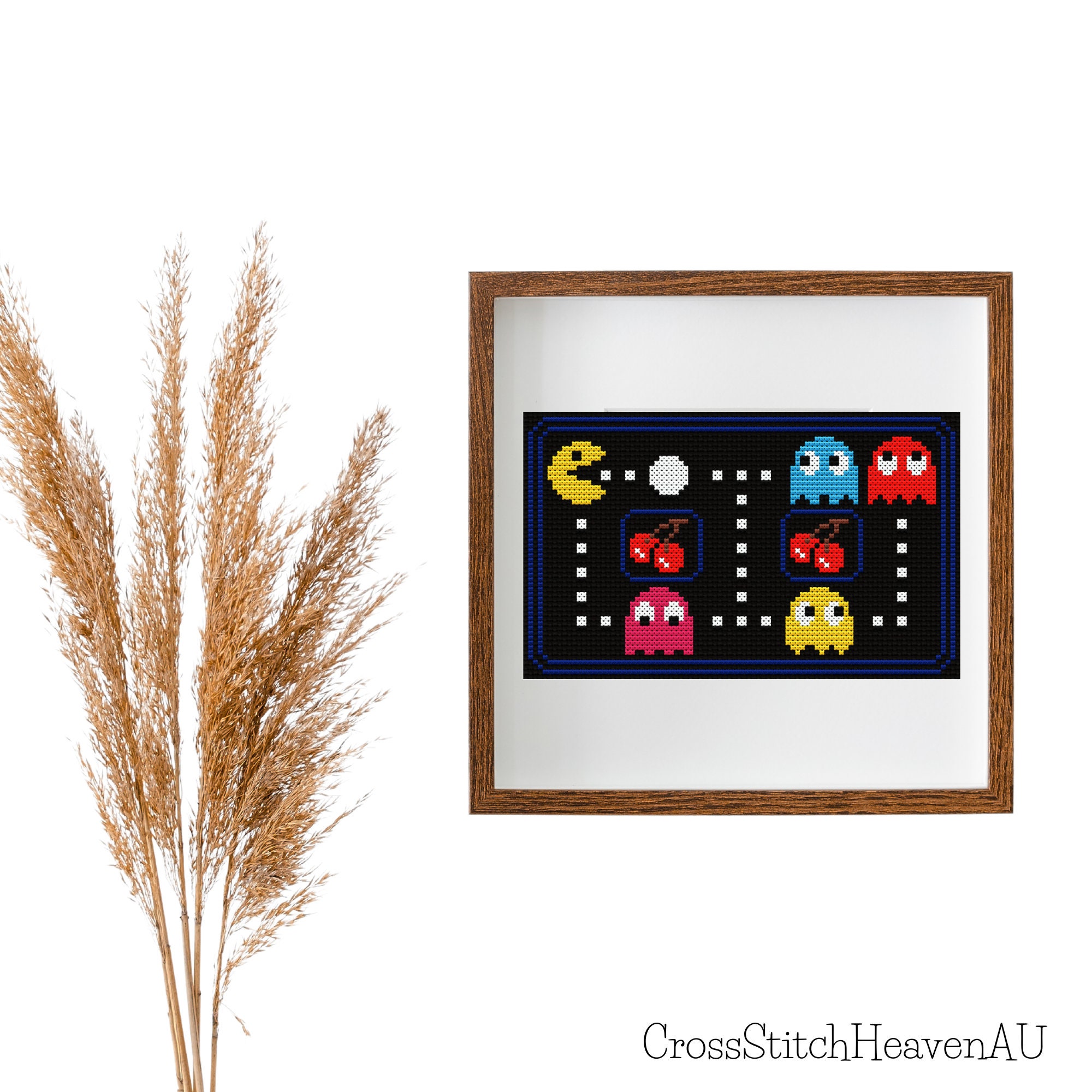 Pac-man Cross Stitch Pattern - Digital Download - Etsy