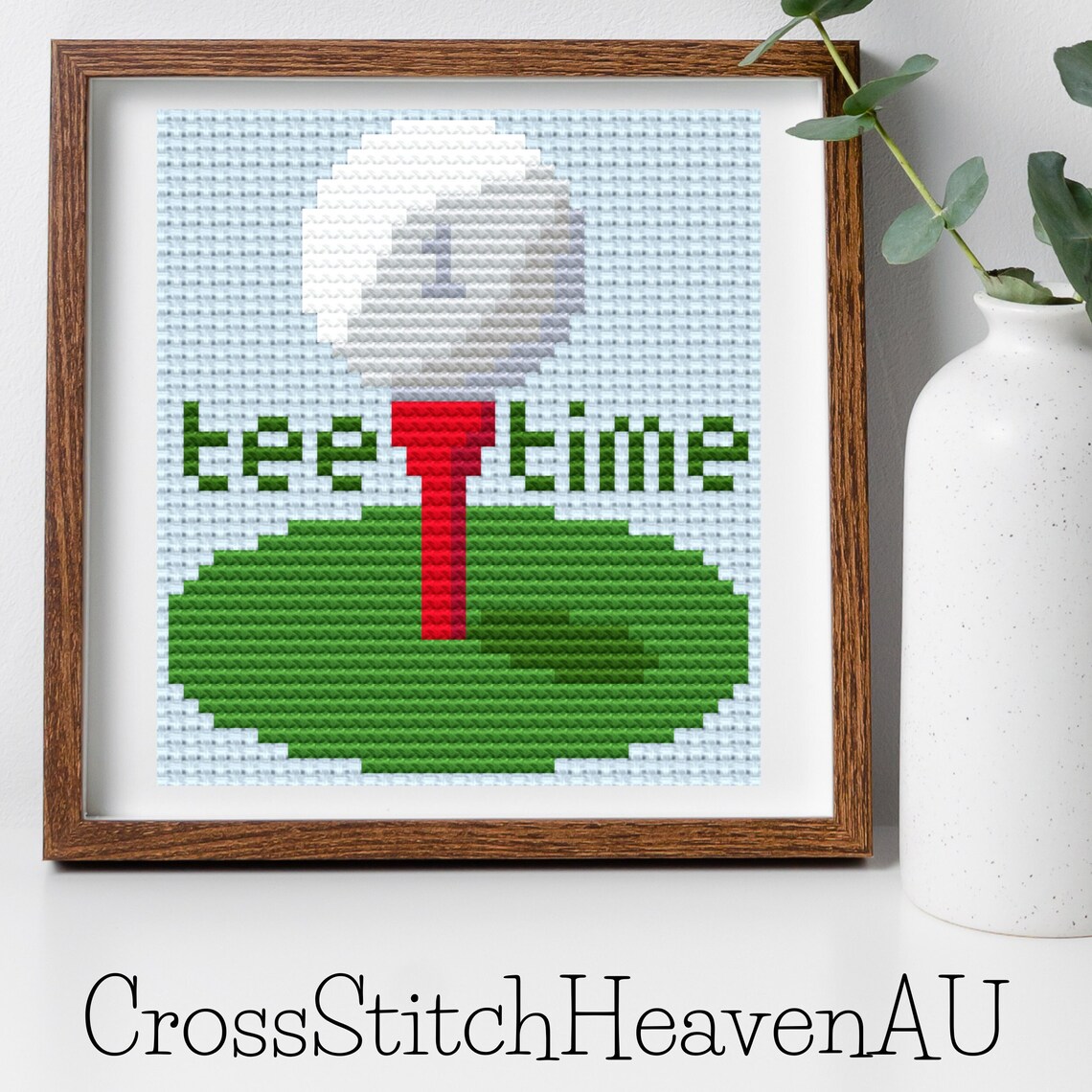 Tee Time - Fun Golf Cross Stitch Pattern - Instant PDF Download - Etsy