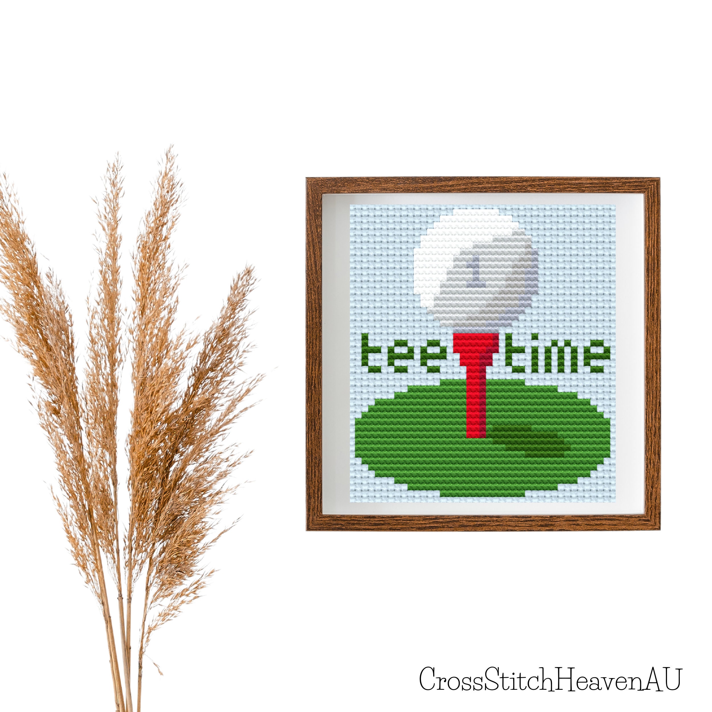 Tee Time - Fun Golf Cross Stitch Pattern - Instant PDF Download - Etsy
