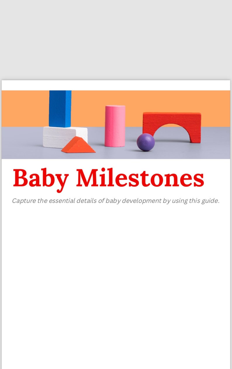 Baby Milestones Guide - Etsy