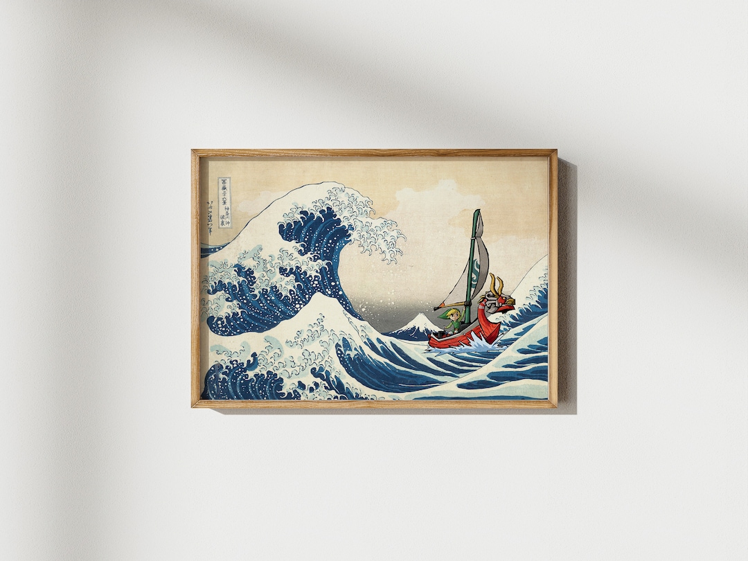 Zelda Hokusai Wave Poster | Nintendo Art Print (digital Download) - Etsy