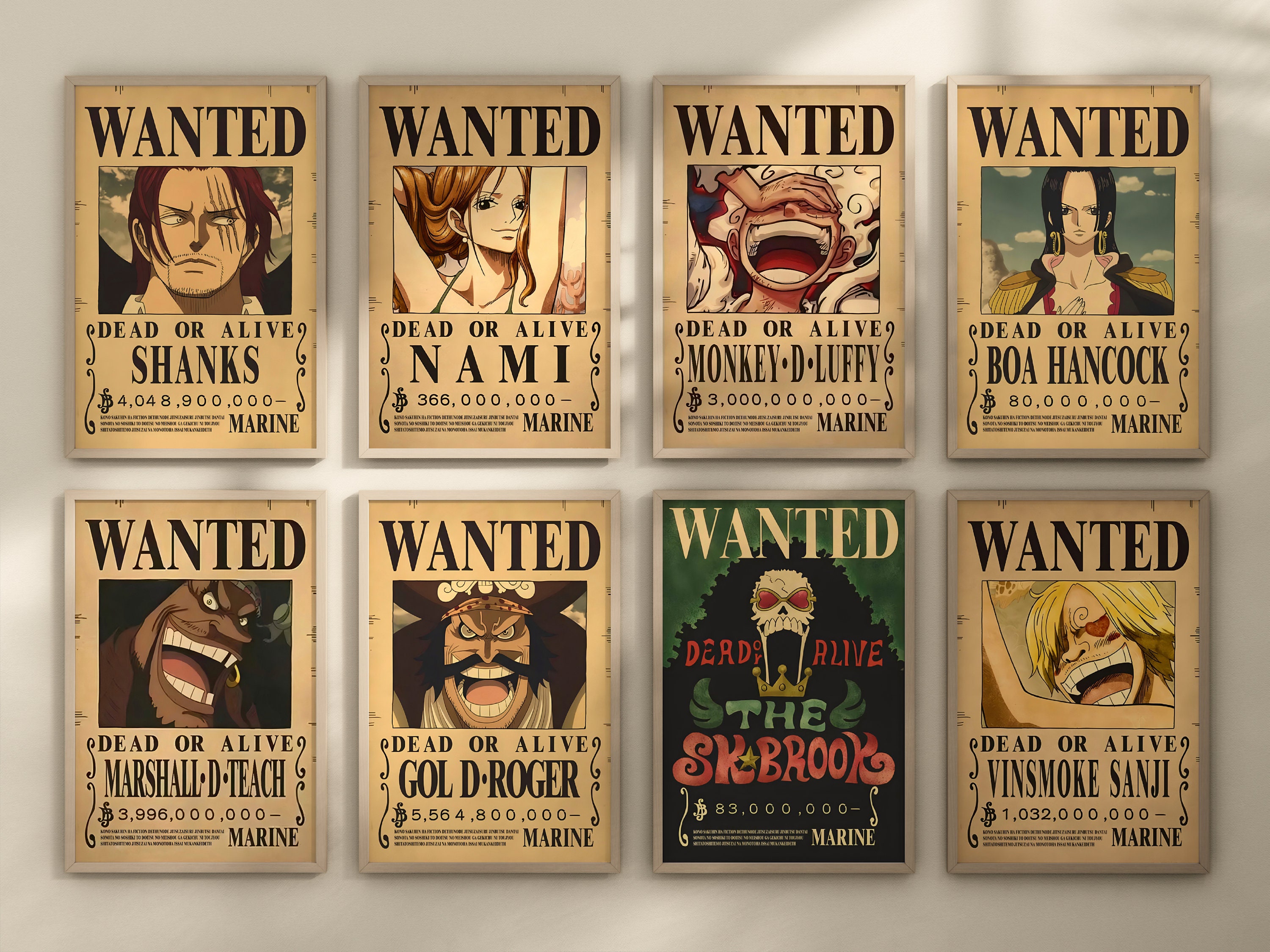 25+ Wanted Poster One Piece 10K 300dpi JPG BUNDLE | High Quality ...