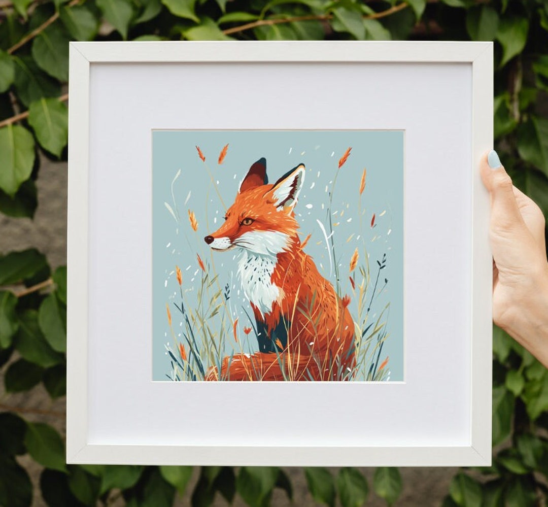 Adorable Fox Kids Art Nursery Wall Art Kids Room Wall Art Nursery Decor ...