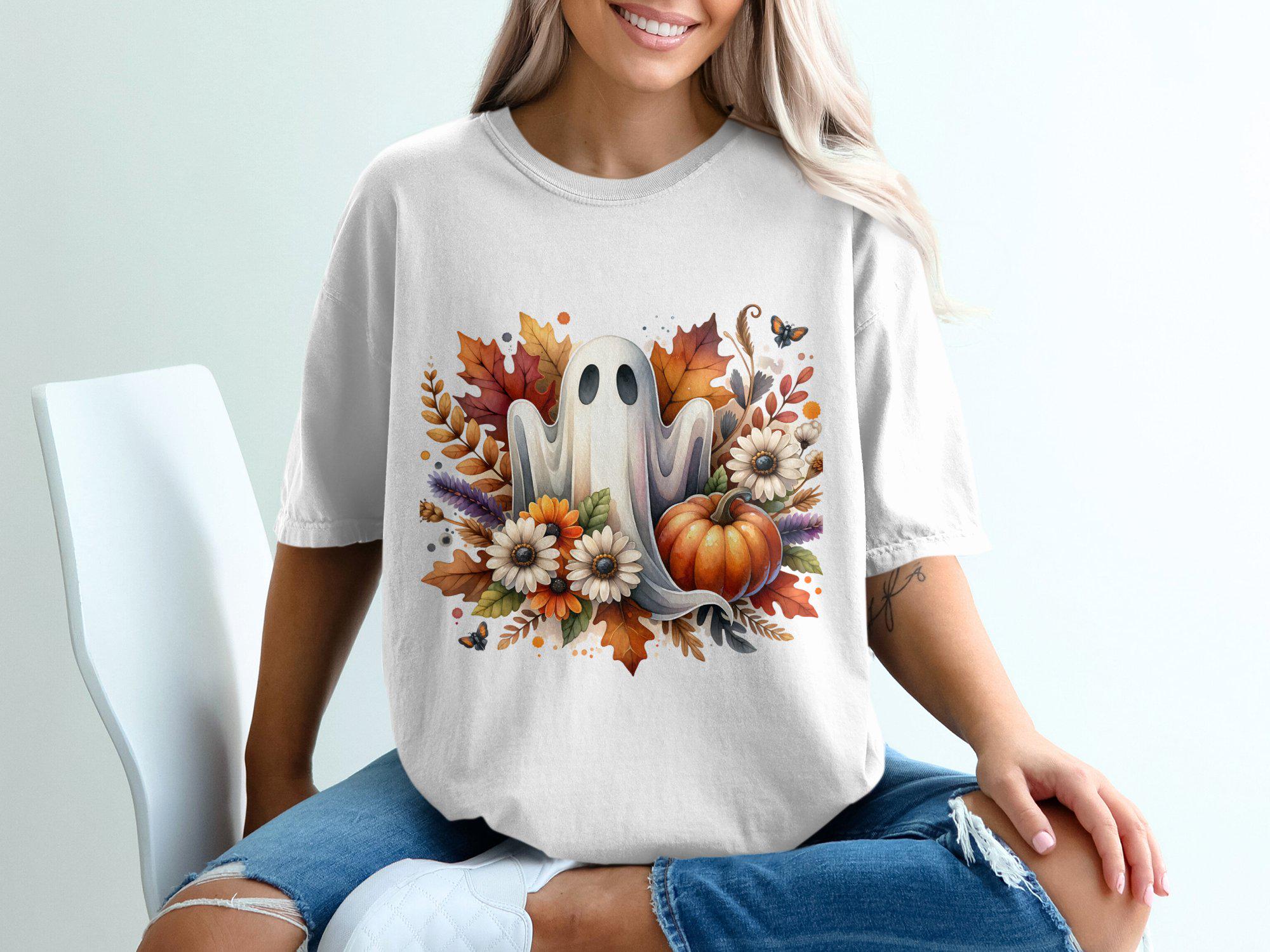 Fall Ghost Halloween PNG, Spooky Ghost, Cute Fall Ghosts, Autumn ...
