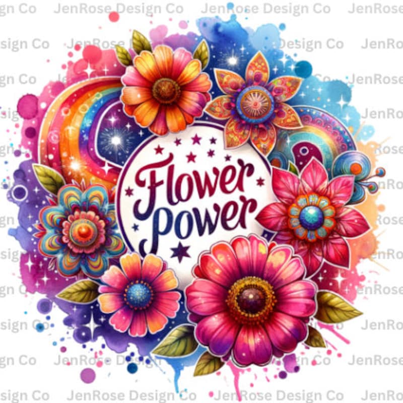 Flower Power Art - Etsy