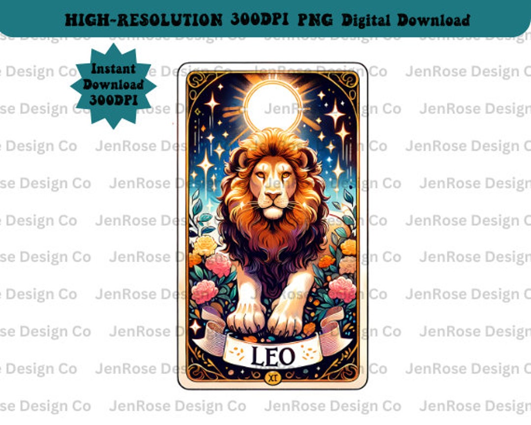 Leo Funny Tarot Card, Adult Humor PNG, Sarcastic Skeleton Sublimation ...