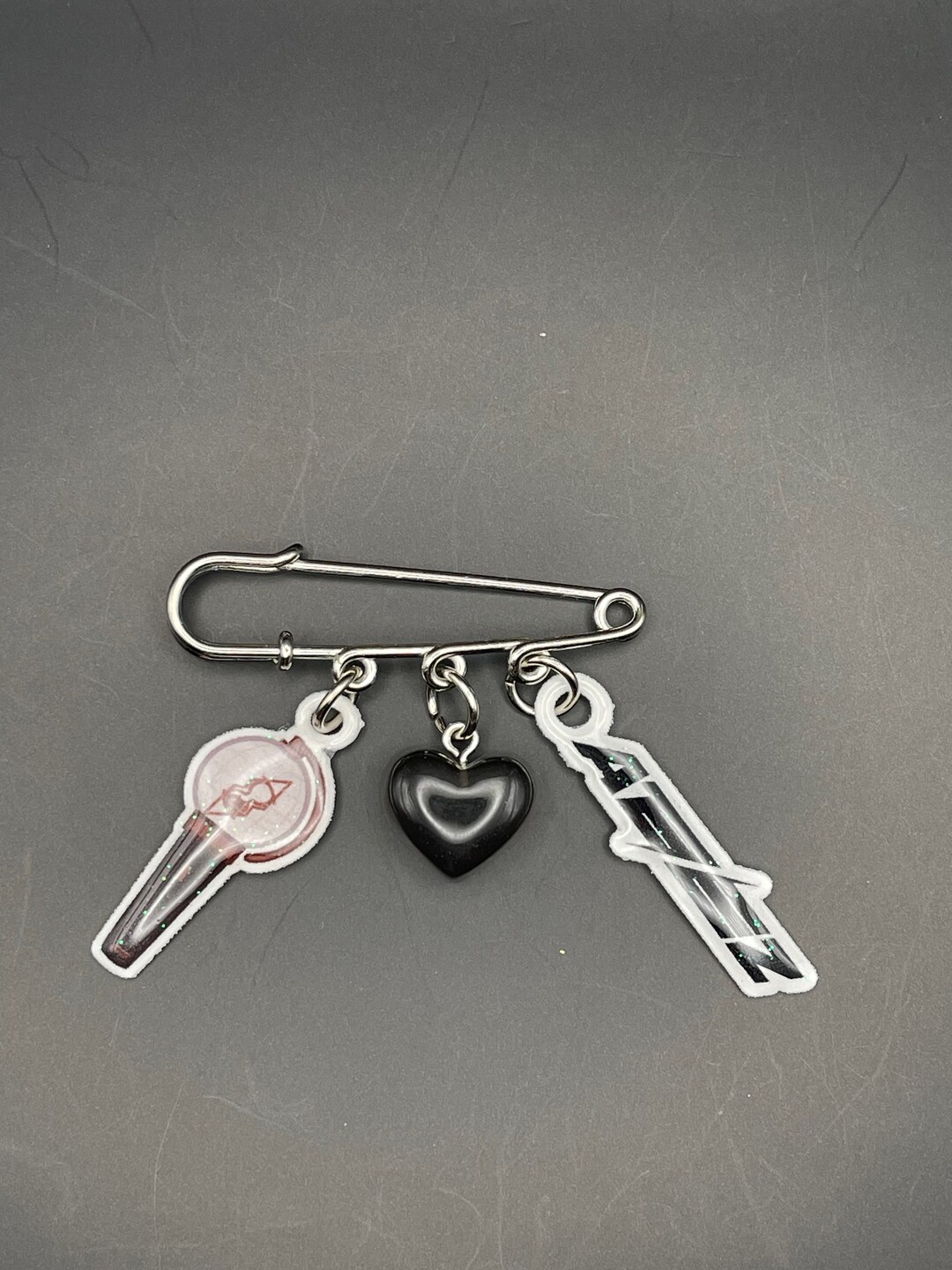 Kpop Safety Pin With Charms - Etsy
